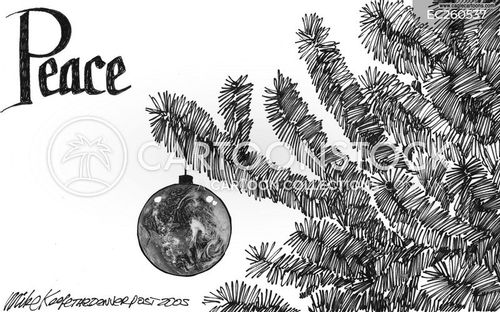 Christmas Peace Cartoons and Comics - funny pictures from CartoonStock