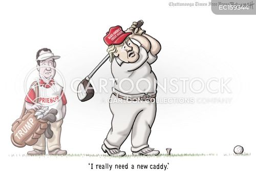 Golf Caddy Cartoons and Comics - funny pictures from CartoonStock