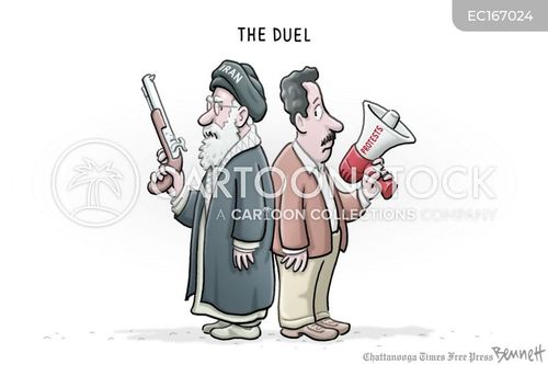 Cinematic Duel Cartoons and Comics - funny pictures from CartoonStock