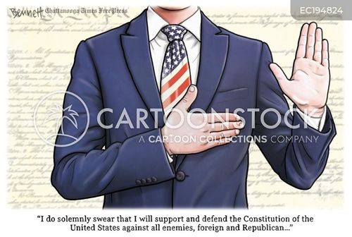 Political Oath Cartoons and Comics - funny pictures from CartoonStock