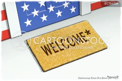 Welcoming Banner Cartoons and Comics - funny pictures from CartoonStock
