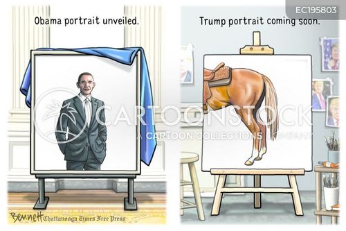 White House Portrait Cartoons and Comics - funny pictures from CartoonStock