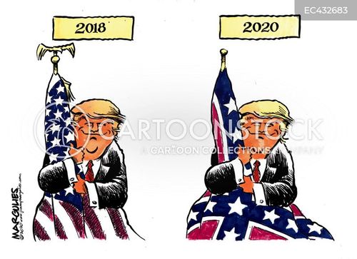 Pro-trump Flags Cartoons and Comics - funny pictures from CartoonStock