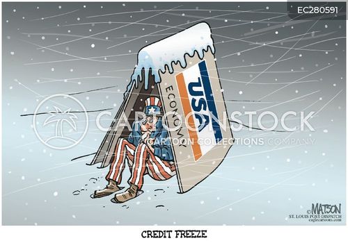 Credit Freeze Cartoons and Comics - funny pictures from CartoonStock