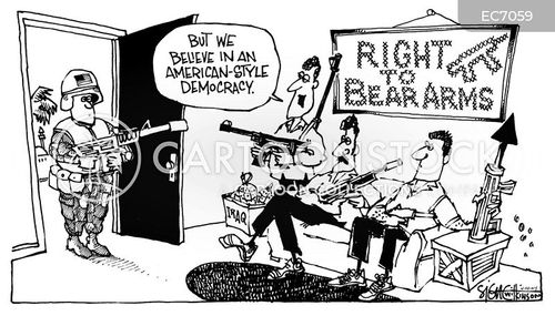 Military Style Rifle Cartoons and Comics - funny pictures from CartoonStock