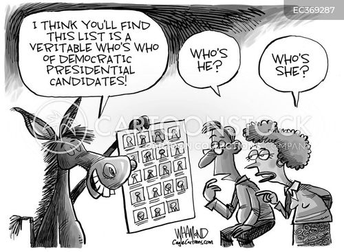 Candidates Lineup Cartoons and Comics - funny pictures from CartoonStock
