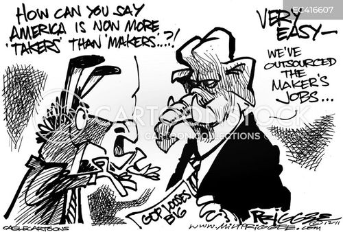 Makers And Takers Cartoons and Comics - funny pictures from CartoonStock
