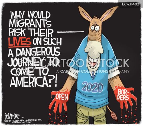 Prcn Open Borders Cartoons and Comics - funny pictures from CartoonStock