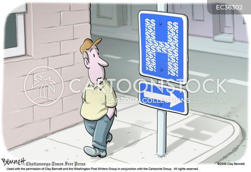 Hospital Sign Cartoons and Comics - funny pictures from CartoonStock