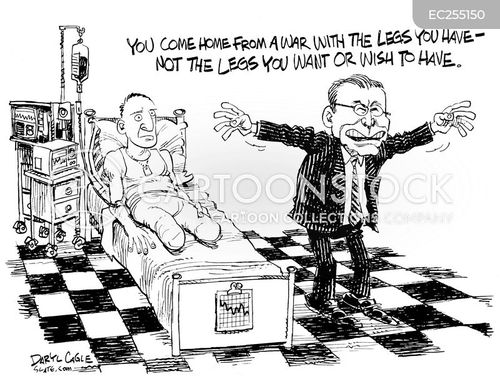 Wounded Warriors Cartoons and Comics - funny pictures from CartoonStock