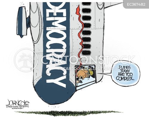 Trump Airplane Cartoons and Comics - funny pictures from CartoonStock