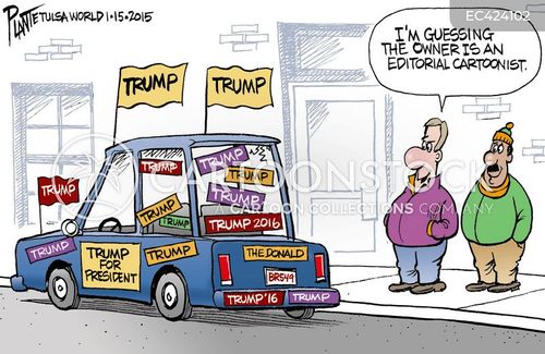 Trump Car Cartoons and Comics - funny pictures from CartoonStock