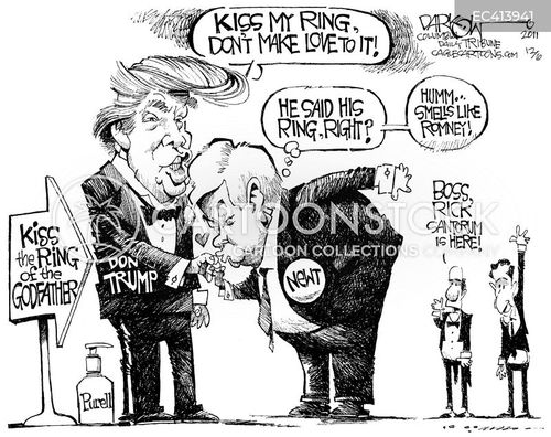 Kisses Trumps Ring Cartoons and Comics - funny pictures from CartoonStock