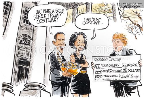 Trump Gets A Present Cartoons and Comics - funny pictures from CartoonStock