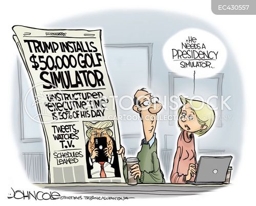 Golf Simulator Cartoons and Comics - funny pictures from CartoonStock