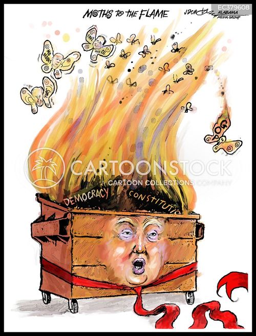 Dumpster Fire Cartoons and Comics - funny pictures from CartoonStock