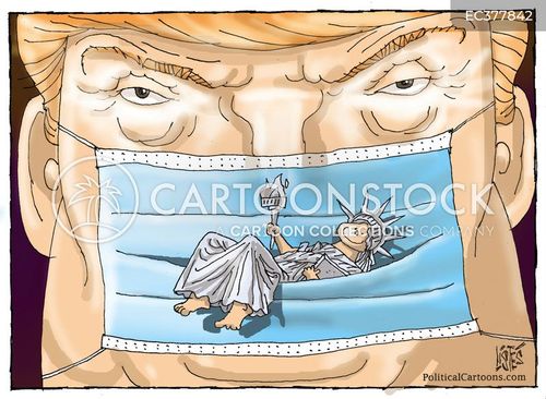 Trump And Masks Cartoons and Comics - funny pictures from CartoonStock