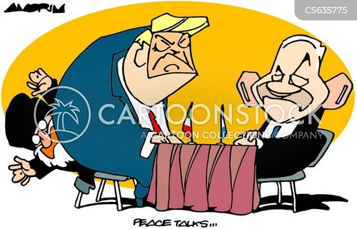 Trump Peace Talks Cartoons and Comics - funny pictures from CartoonStock