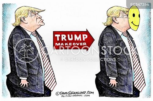 The Trump Facade Cartoons and Comics - funny pictures from CartoonStock