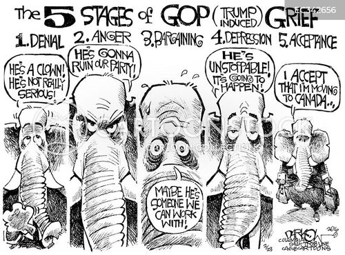 Six Stages Of Grief Cartoons and Comics - funny pictures from CartoonStock