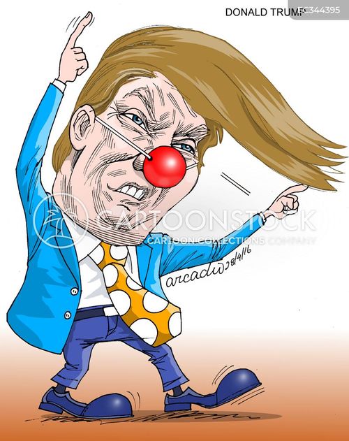 Clown Trump Cartoons and Comics - funny pictures from CartoonStock