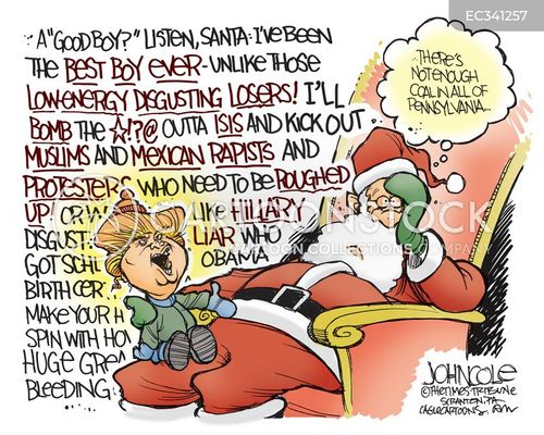 Santa Trump Cartoons and Comics - funny pictures from CartoonStock