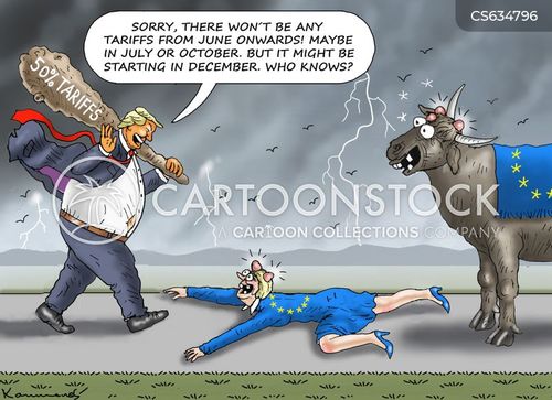 Trade War Risks Cartoons and Comics - funny pictures from CartoonStock