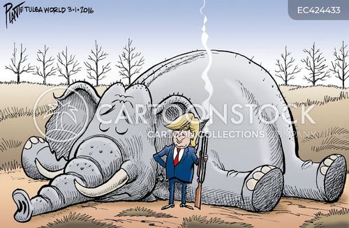 Elephant Shot Cartoons and Comics - funny pictures from CartoonStock