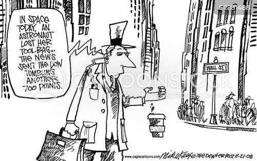 Dow Plummets Cartoons and Comics - funny pictures from CartoonStock