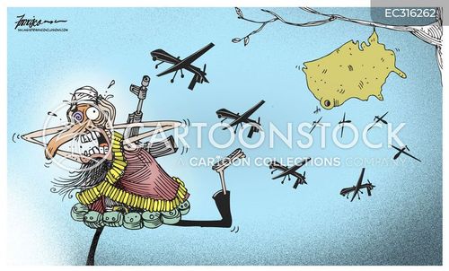 Us Drone Missiles Cartoons and Comics - funny pictures from CartoonStock