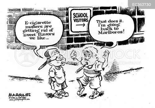 Cigarettes And Kids Cartoons and Comics - funny pictures from CartoonStock