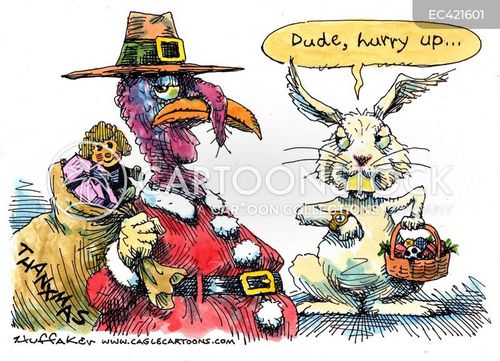 Christmas Turkey Cartoons and Comics - funny pictures from CartoonStock