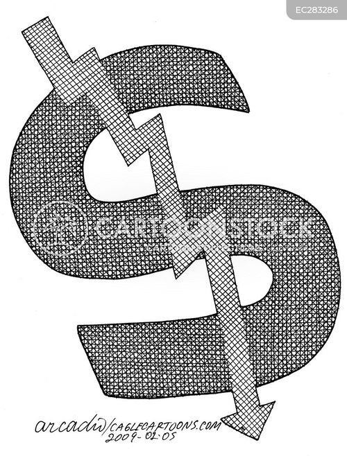 Falling Currency Cartoons and Comics - funny pictures from CartoonStock