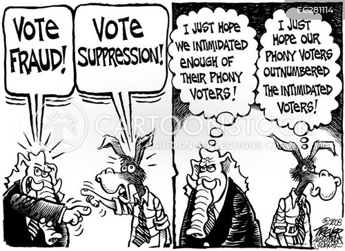 Voter Intimidation Cartoons and Comics - funny pictures from CartoonStock