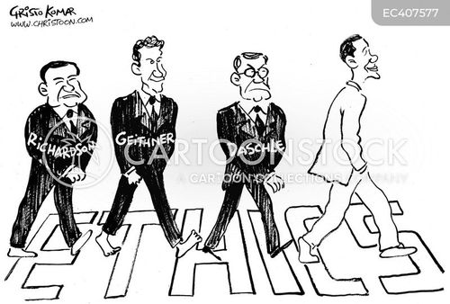 Ethics Road Cartoons and Comics - funny pictures from CartoonStock