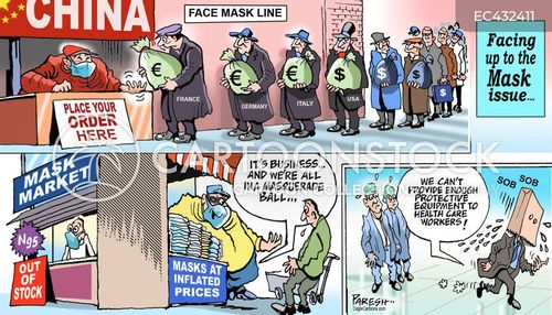 Mask Market Cartoons and Comics - funny pictures from CartoonStock