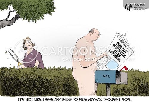 Privacy Settings Cartoons and Comics - funny pictures from CartoonStock