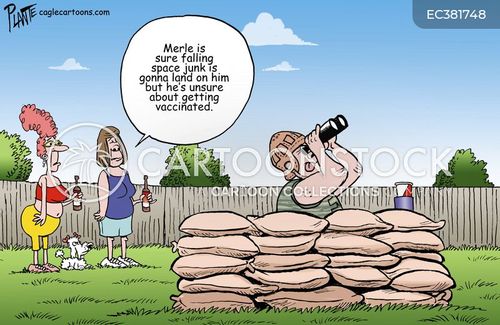 Falling Space Junk Cartoons and Comics - funny pictures from CartoonStock