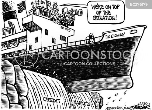 Credit Squeeze Cartoons and Comics - funny pictures from CartoonStock