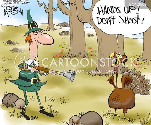 Turkey Hunt Cartoons and Comics - funny pictures from CartoonStock