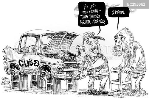 Fidel Castro Cuba Cartoons and Comics - funny pictures from CartoonStock