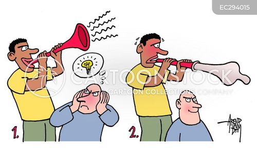 Vuvuzela Noise Cartoons and Comics - funny pictures from CartoonStock