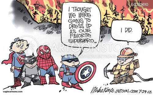 Firefighter Bravery Cartoons and Comics - funny pictures from CartoonStock