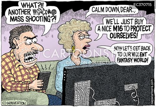 Gun Offence Cartoons and Comics - funny pictures from CartoonStock