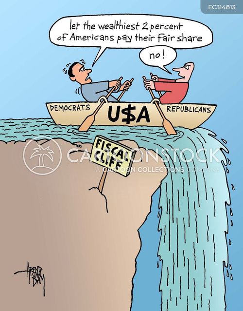 Fiscal Disagreements Cartoons and Comics - funny pictures from CartoonStock