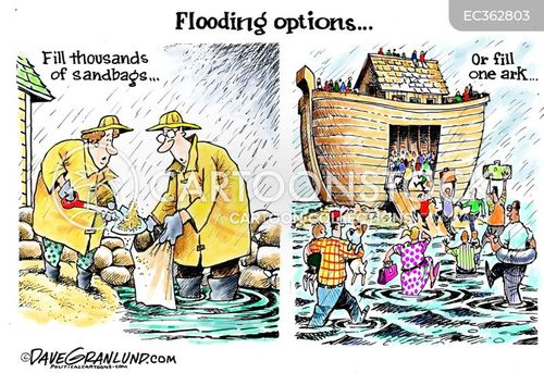 Rising Water Cartoons and Comics - funny pictures from CartoonStock