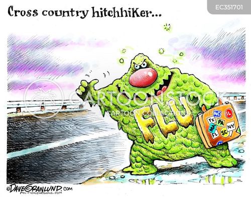 Flu Virus Cartoon