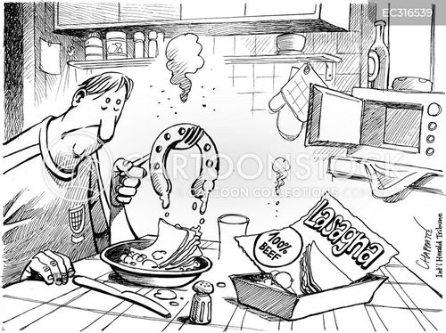 Lasagnas Cartoons and Comics - funny pictures from CartoonStock