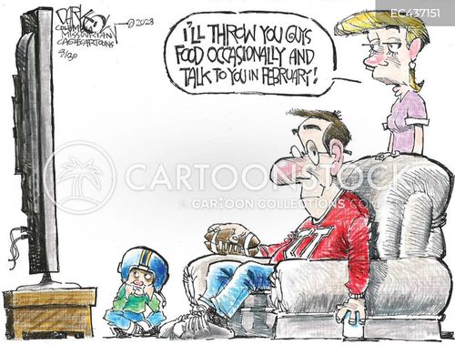 Football Obsessions Cartoons and Comics - funny pictures from CartoonStock