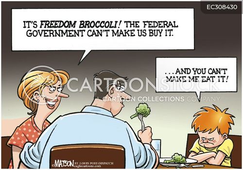 Freedom Broccoli Cartoons and Comics - funny pictures from CartoonStock